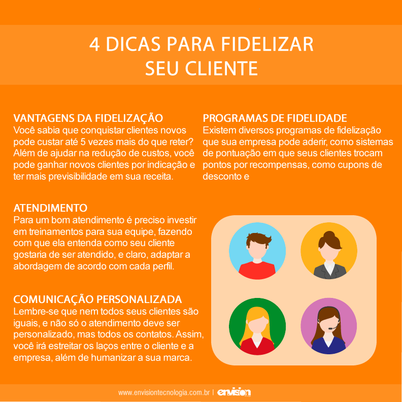 4 dicas para fidelizar seus clientes | Envision Tecnologia 4 dicas para fidelizar seus clientes | Envision Tecnologia